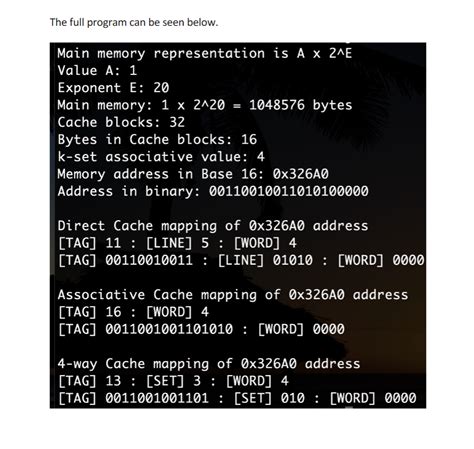 Solved Description Develop A Cache Calculator In The Java Chegg