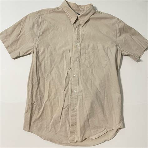 Cherokee Shirts Cotton On Vintage Cherokee Short Sleeve Tan Button
