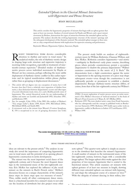 Extended Upbeats In The Classical Minuet Interact String Quartet