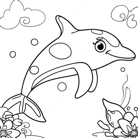 Dolphin Coloring Page Lisa Frank