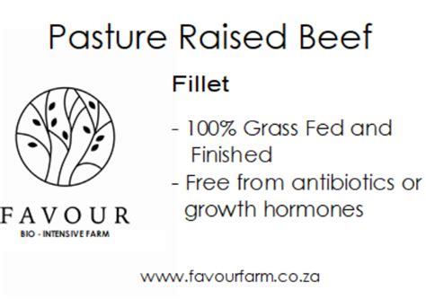 Grass Fed Beef Fillet R350kg Favour Farm