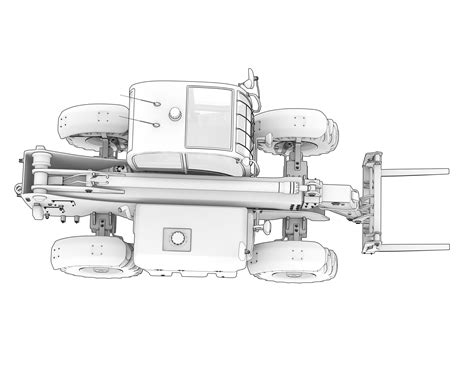 Telehandler Isolated On Background 3d Rendering Illustration