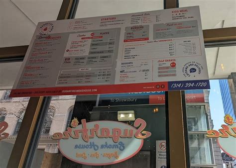 Menu At Sugarfire Smoke House Bbq St Louis 605 Washington Ave
