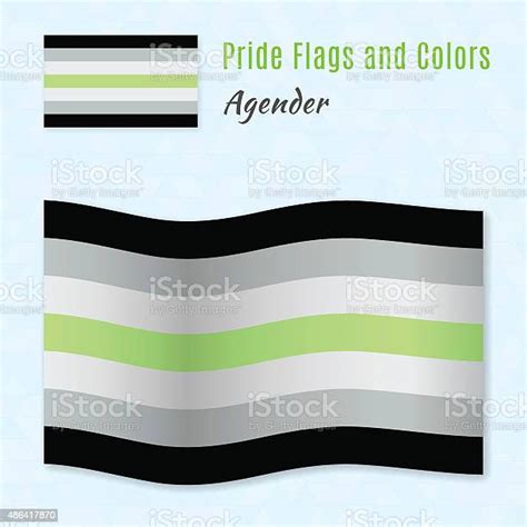 Agender Pride Flag With Correct Color Scheme Stock Illustration