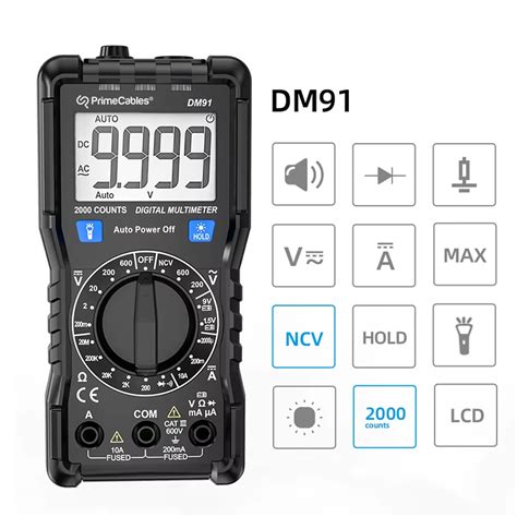 500v Manual Range Portable Multimeter Cetl Certified Primecables®