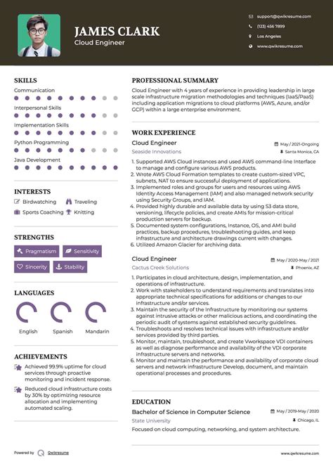 10 Cloud Engineer Resume Samples And Templates For 2025