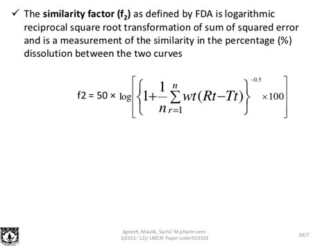 Dissolution Profile Calculation Operfhd
