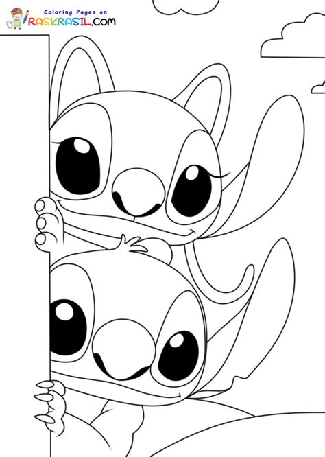 Stitch And Angel Coloring Pages Free Printables