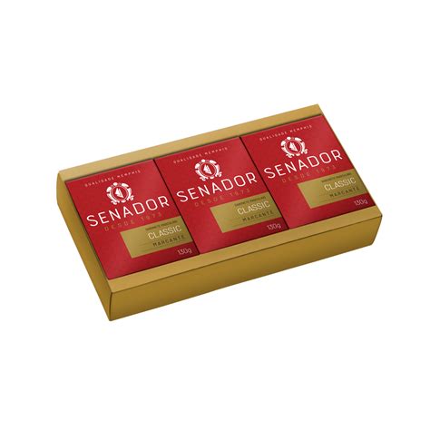 Estojo 3 Sabonetes Senador Classic 390g Memphis