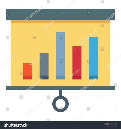 Analytics Bar Chart Color Isolated Vector Stock Vector Royalty Free