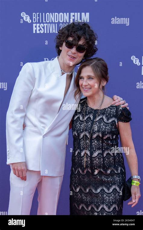 Timothee Chalamet And His Mother Nicole Flender Attending The Bones And All Premiere As Part Of