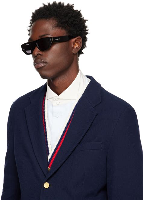 Gucci Black Rectangular Sunglasses Gucci