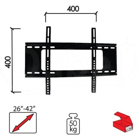 Dabel Nosač Za Tv N100 Crna 26 42 400x400 Mm 50kg