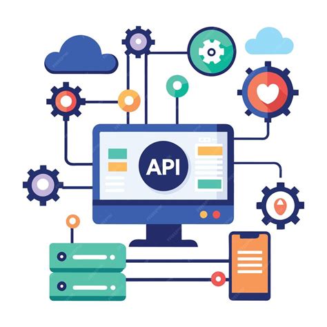 Premium Vector Api Interface Flat Victor Illustration On White Background