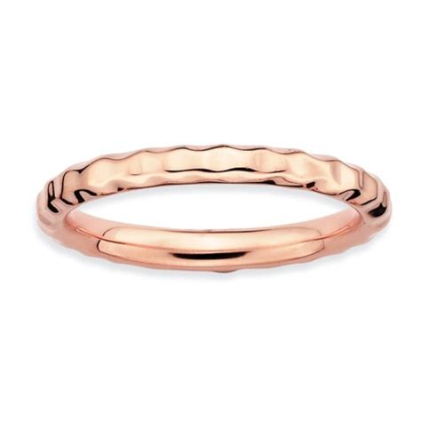 Sterling Silver Stackable Rose Tone Ring Jem Jewellers
