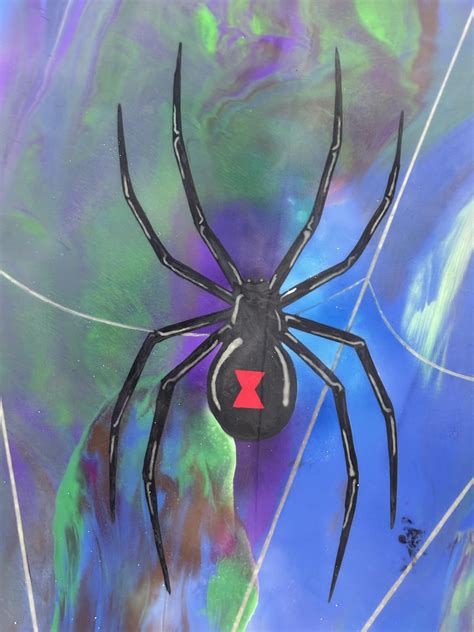 We Engraved A Spider In This Metallic Epoxy Glow In The Dark Spider Web