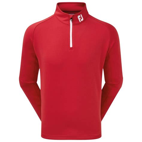 Footjoy Solid Knit Chillout Golf Pullover 90150 Red Clarkes Golf