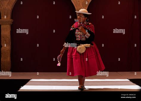 A Contestant Takes The Catwalk As She Competes In The Chola Pacena Our
