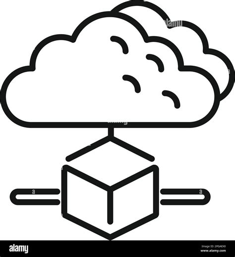 Data Cloud Icon Outline Vector Block Chain Finance Network Stock Vector Image And Art Alamy
