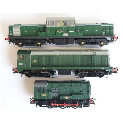 Three Oo Gauge Br Green Diesel Electric Locomotive Models To Include