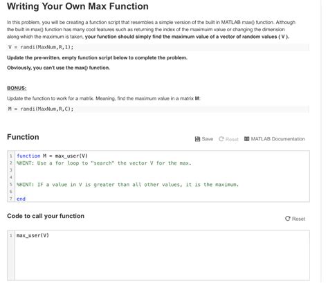 Solved Writing Your Own Max Function In This Problem You Chegg