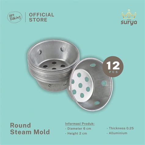 Surya Steamed Bread Mold Steamed Sponge Mold Bowl Sponge Mold Short Steamed Mold 12pcs