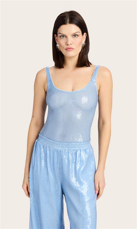 Dina Sequin Bodysuit In Opal Generation Love