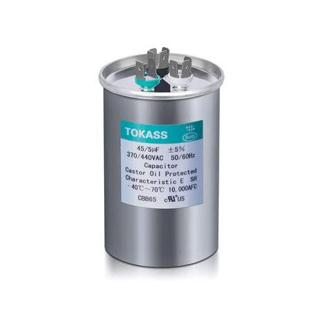 Buy Capacitor For Ac Tokass Cbb65b Capacitor 45 5 Uf 45 5 Mfd Ac Capacitor 370v 440vac Run