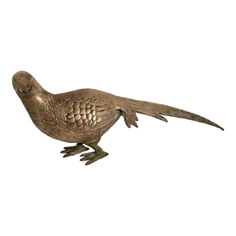 Vintage 1960s Brass Pheasant Figurine Chairish