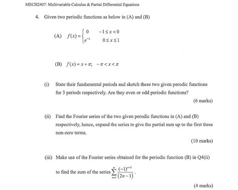 Solved Mech2407 Multivariable Calculus And Partial