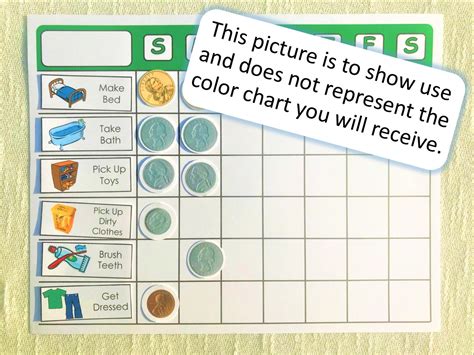 Diy Allowance Charts Pink With Printable Charts Coins And Etsy