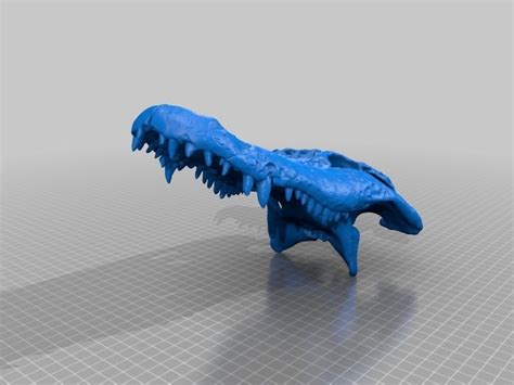 Alligator Skull 3d Printer Model Download Free Stl File