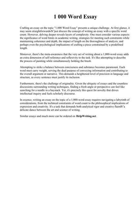400 Word Essay Sample Pdf