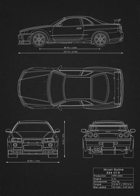 Gtr R34 Car Drawings Nissan Skyline Cool Car Drawings