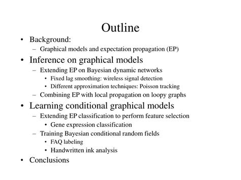 ppt extending expectation propagation on graphical models powerpoint