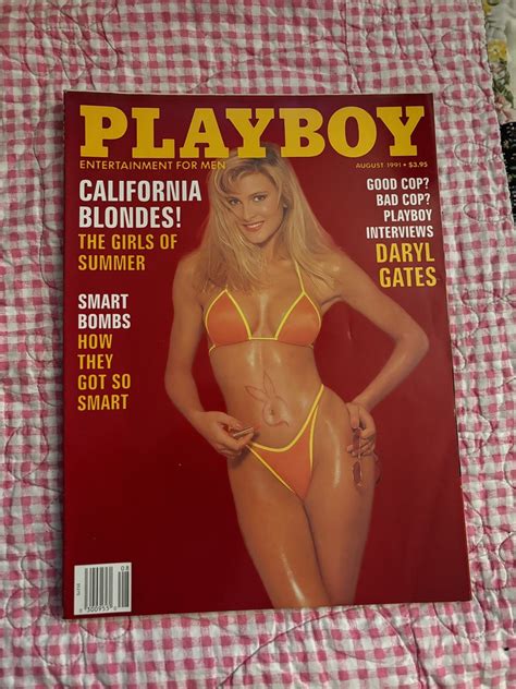 Vintage Playboy Magazines August 1991 California Blondes The Girls