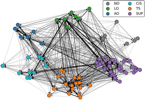 Graph Of The Directed Weighted Network For Ots In The Caf The