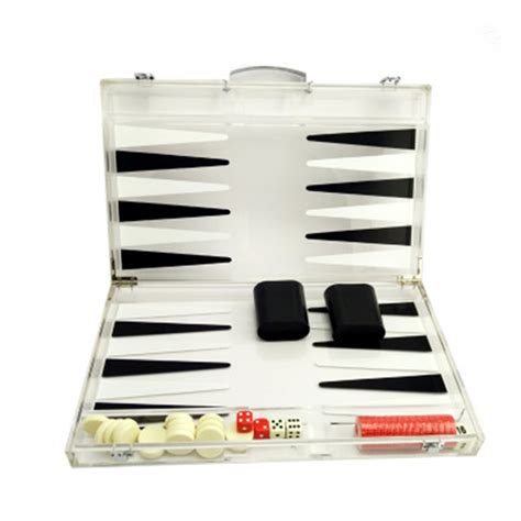 Factory Price Square Shape Best Selling Plexiglass Backgammon Set