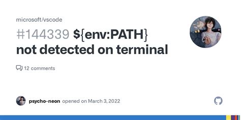 Envpath Not Detected On Terminal · Issue 144339 · Microsoftvscode · Github