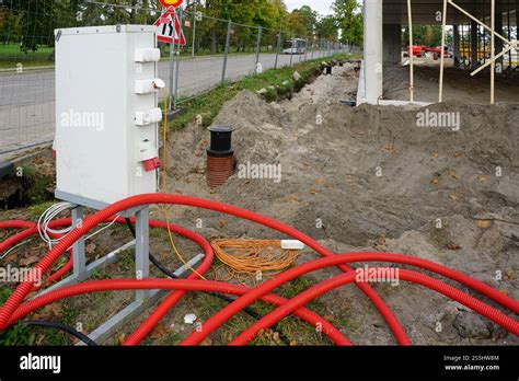 Construction Site Temporary Power On The Ground