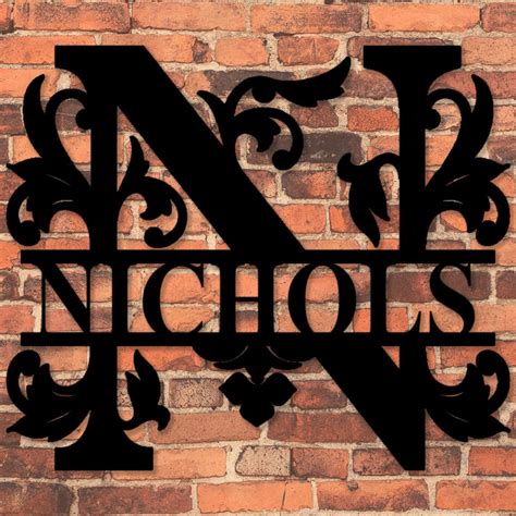 Regal Split Letter Monogram Seabiscuit Metal Designs