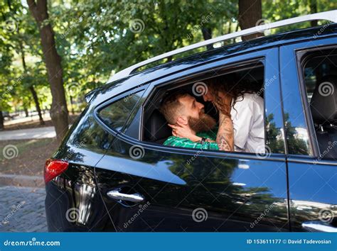Couple Make Love In The Car In The Summer Park Stock Image Image Of Adult Handsome 153611177