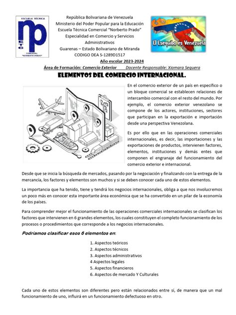 Comext Ua 3 Elementos Teoricos Descargar Gratis Pdf El Comercio