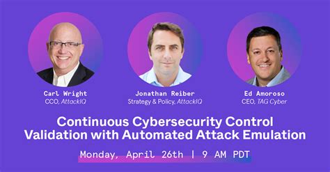 Webinar Continuous Cybersecurity Control Validation With Automated Attack Emulation Attackiq