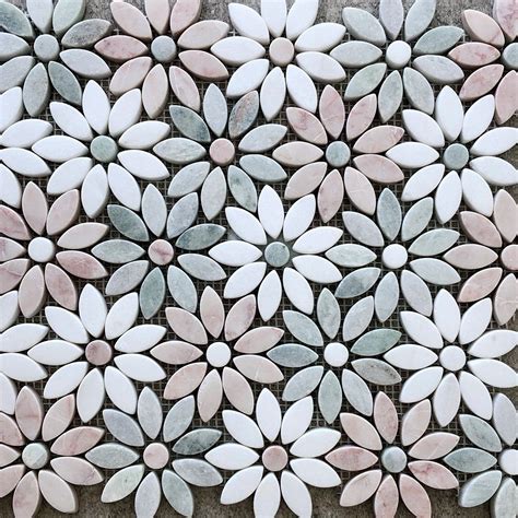 Wildflower Blue Note Marble Tile Artofit