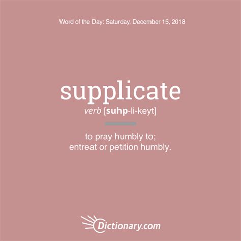 Word Of The Day Supplicate