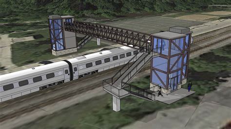 Wauwaosa Pedestrian Bridge Elevator Southwest View1 Rasmith