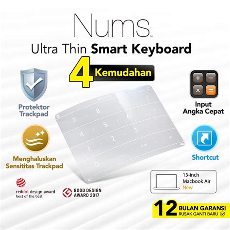 Jual Micropack Nums Ultra Thin Smart Keyboard Numpad Trackpad Protector