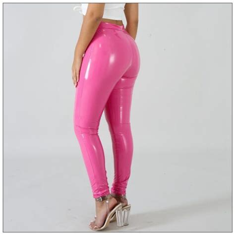 Feminized Violet Latex Pants Sissy Dream