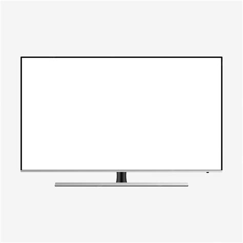Tv 평면 화면 현실적인 그림입니다 흰색 빈 모니터입니다 프리미엄 벡터